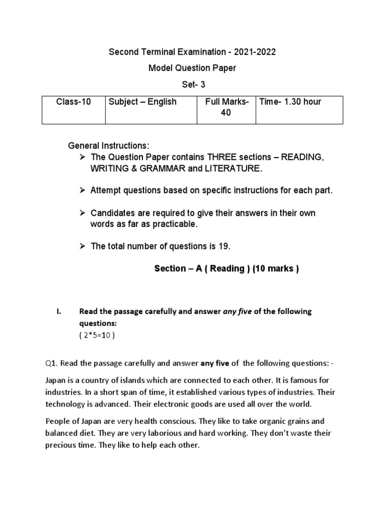 Understanding The Content An Analysis Of Questions From A Model