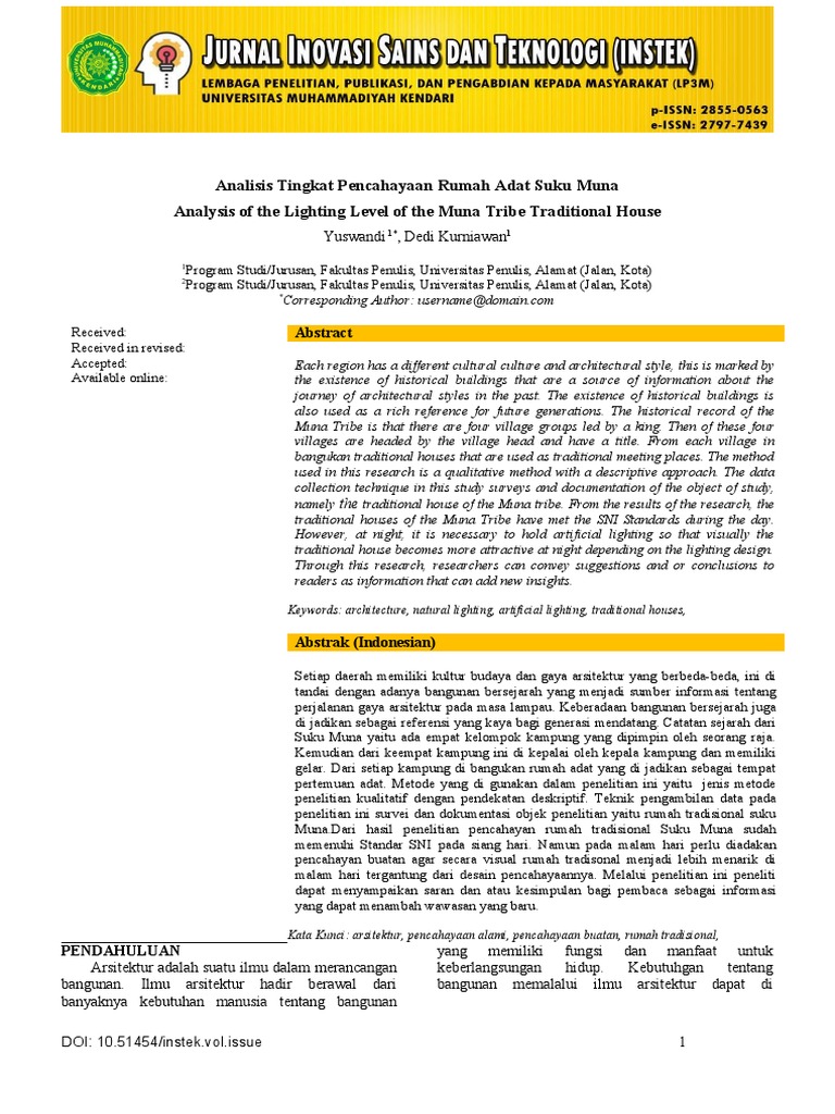 Pencahayaan Rumah Adat Suku Muna Sulawesi Tenggara | PDF | Indonesia