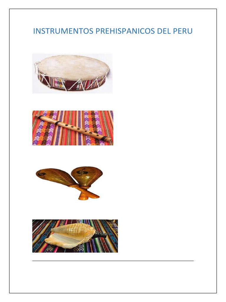 Instrumentos Prehispanicos Del Peru | PDF