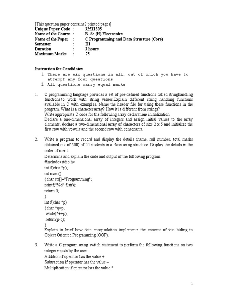 558-Core-Iii-32511305-C Programming and Data Structures-26-12-2020 ... 558-Core-Iii-32511305-C Programming and Data Structures-26-12-2020 ...