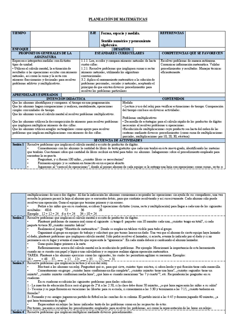 Matematicas Pdf Números Multiplicación