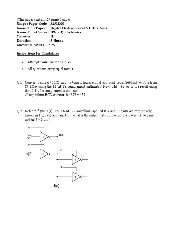 Core-Iii-558-32511303-Digital Electronics and VHDL-21-12-2020 | PDF | Logic Gate | Binary Coded ...