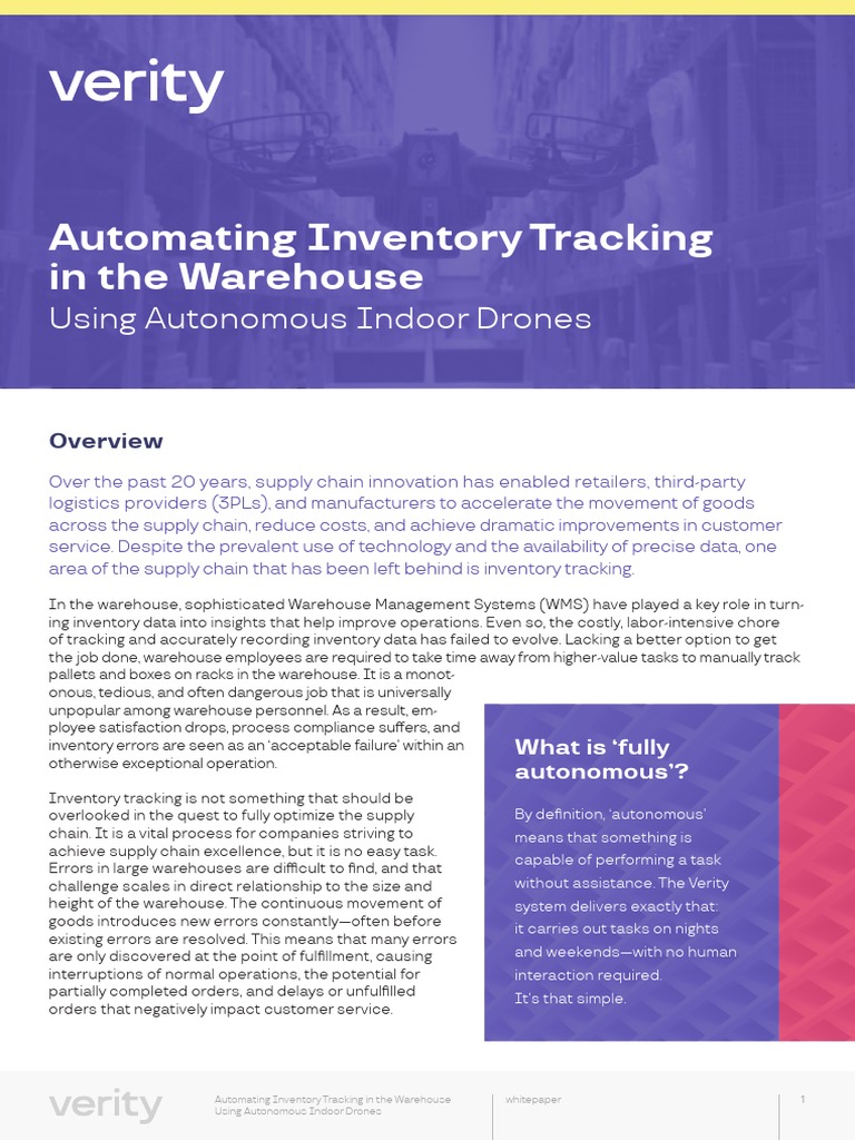 Verity Automated Inventory Tracking Whitepaper 14032023 | PDF ...