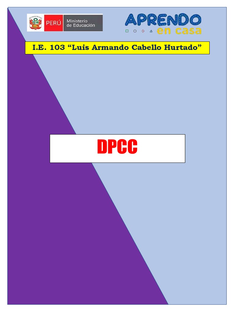 I.E. 103 Luis Cabello Hurtado DPCC | PDF