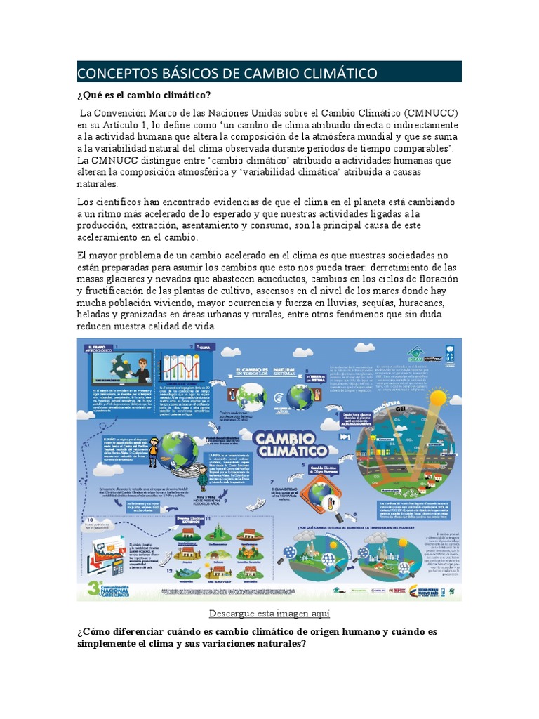 Conceptos Clave del Cambio Climático | PDF | Gases de efecto ...