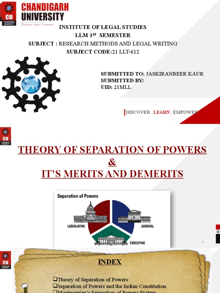Merits and Demerits of Separation of Powers | PDF | Separation Of ...