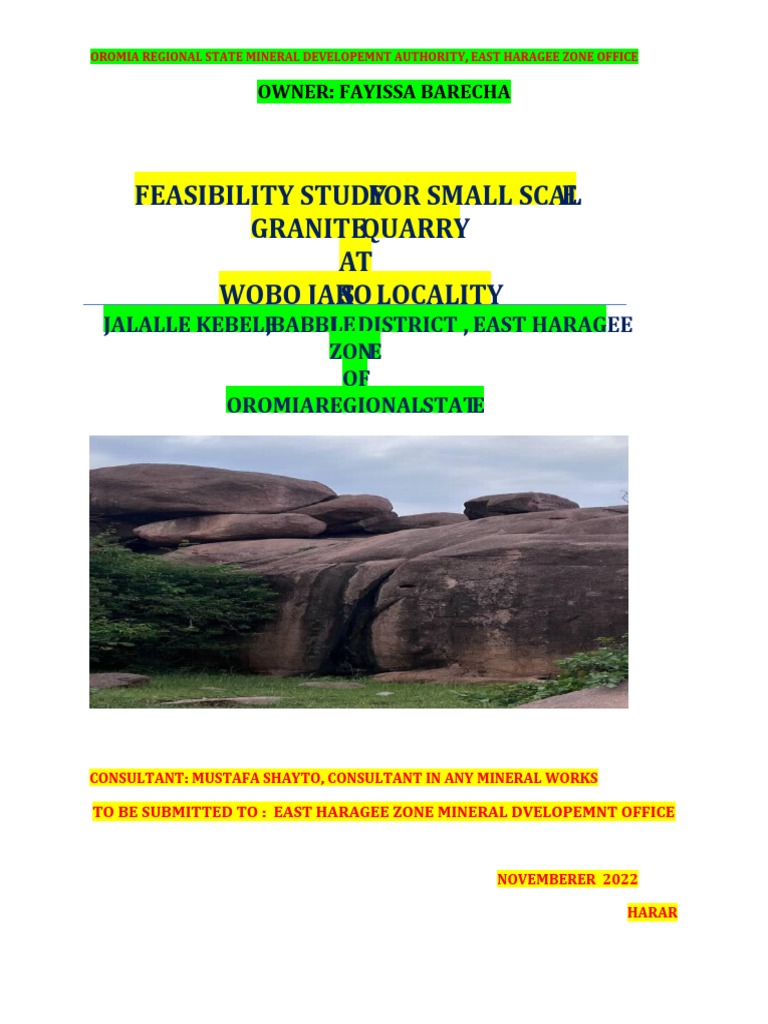Granite Quarry Proposal | PDF | Mining | Sedimentary Rock