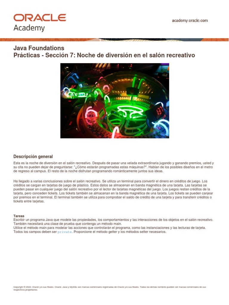 JFo 7 Practice Esp | PDF | Java (lenguaje de programación) | Informática