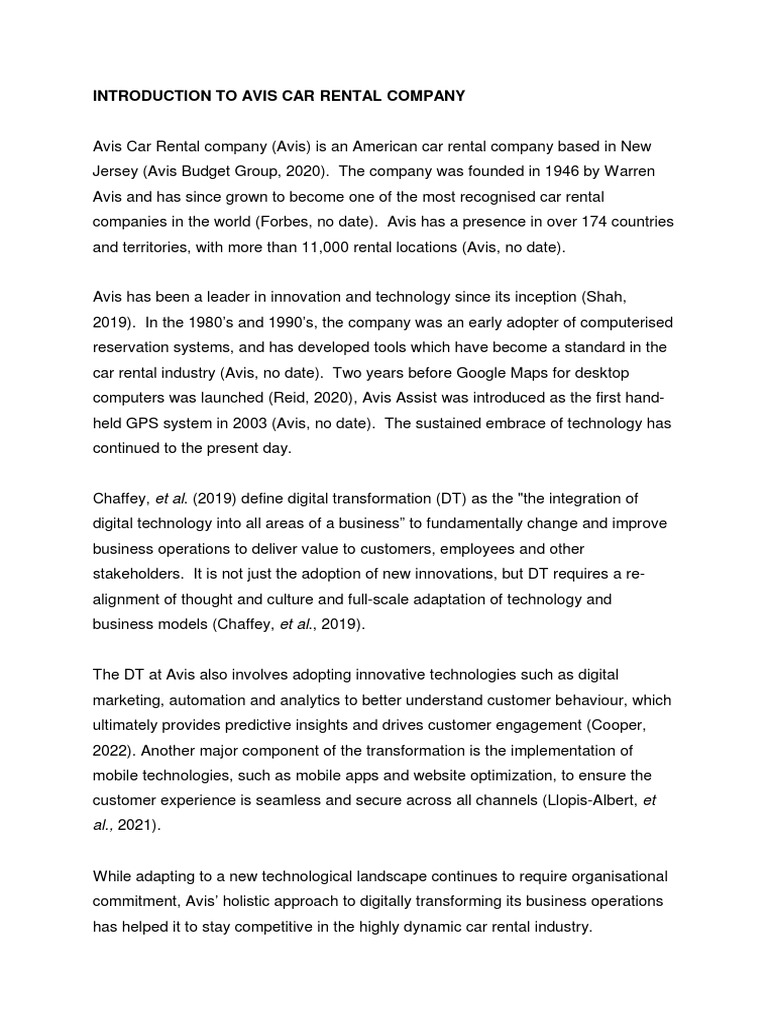 Avis Digital Transformation | PDF | Innovation | Analytics