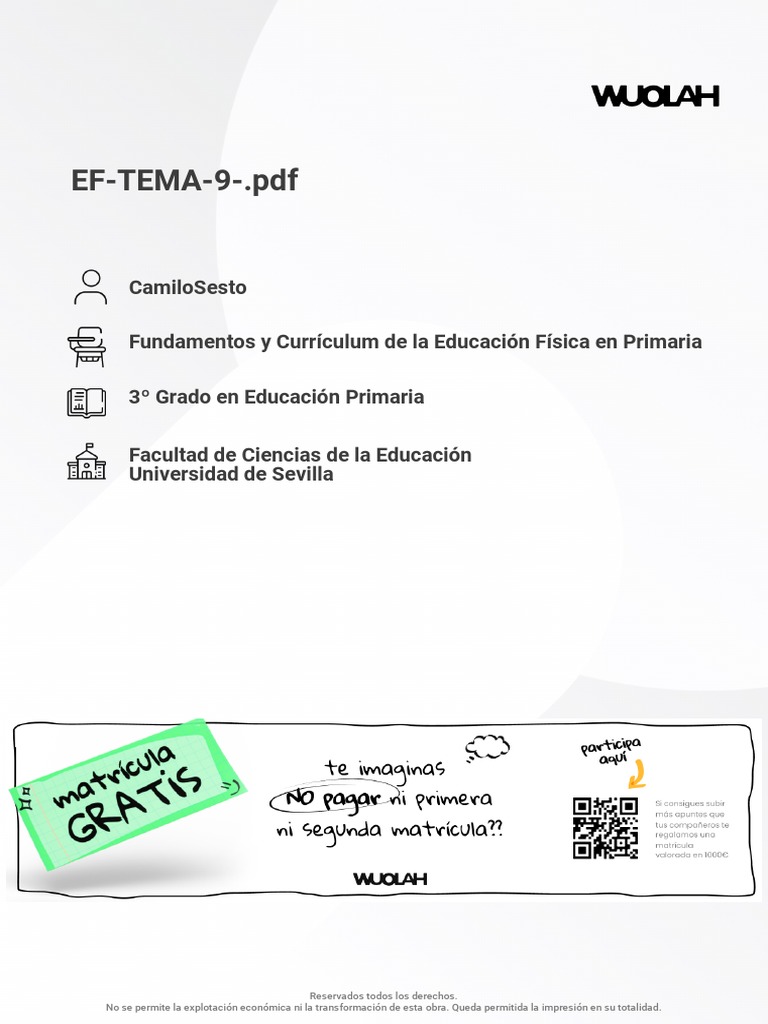Wuolah Free EF TEMA 9 | PDF | Plan de estudios