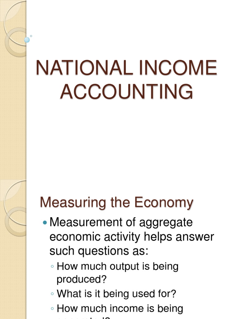 Chapter 5 National Income Accounting A - Macro | PDF | Measures Of ...