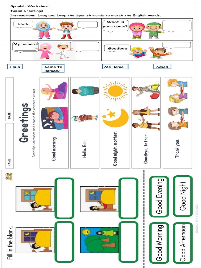 Saludos Ingles Primaria | PDF