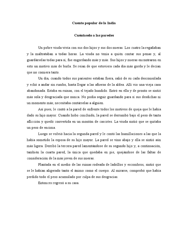 Cuentaselo A Las Paredes | PDF