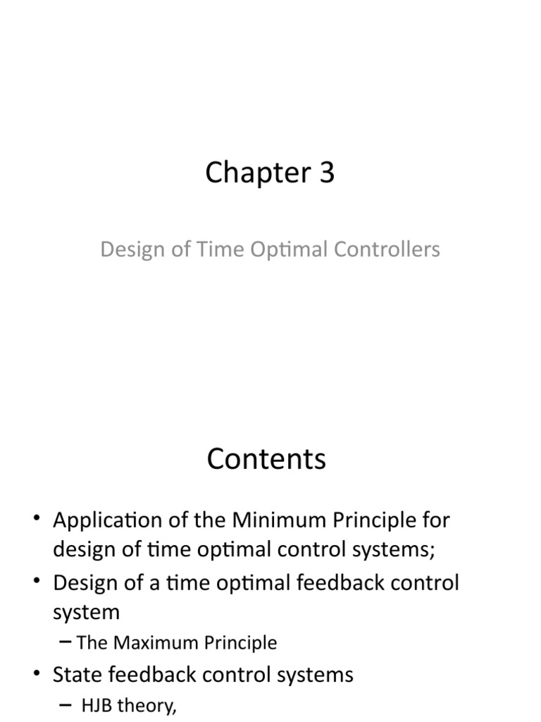 Chapter 3 Design Of Optimal Controllers Pdf Optimal Control Mathematical Optimization