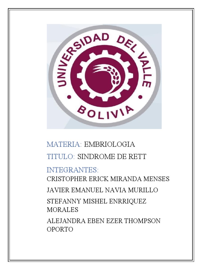 Sindrome de Rett | PDF | Discapacidad intelectual | Gene