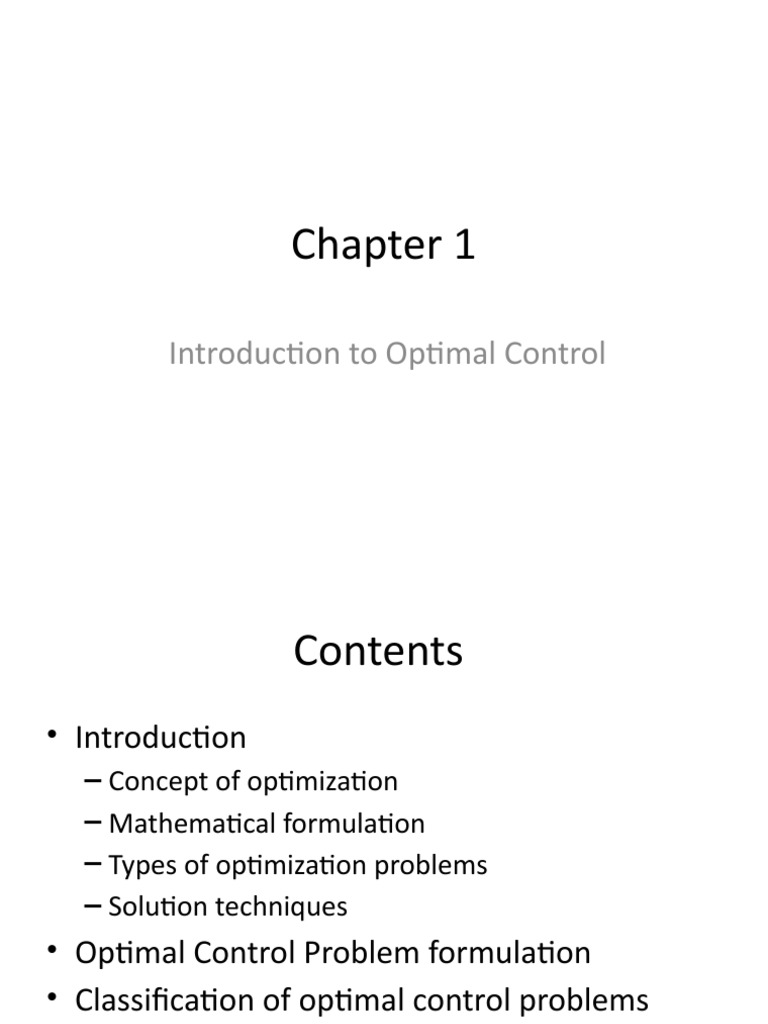 Optimal Control | PDF | Mathematical Optimization | Optimal Control