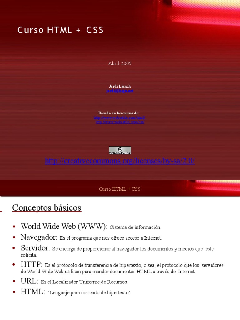 Curso-HTML - CSS | PDF | Red mundial | Internet y web