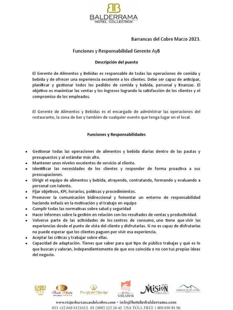 Gerente AyB: Funciones y Claves | PDF | Crecimiento personal y ...