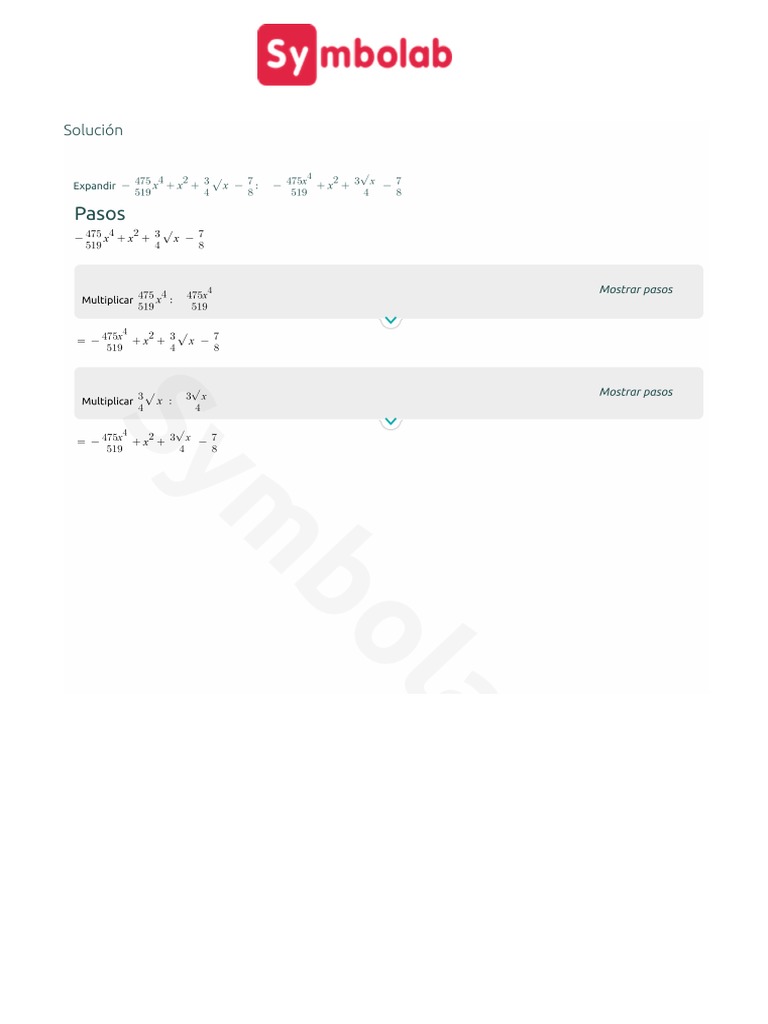 Symbolab - Solutions | PDF
