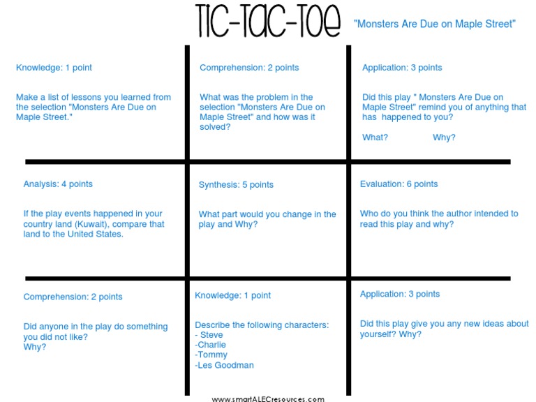 Tic+Tac+Toe Monsters | PDF