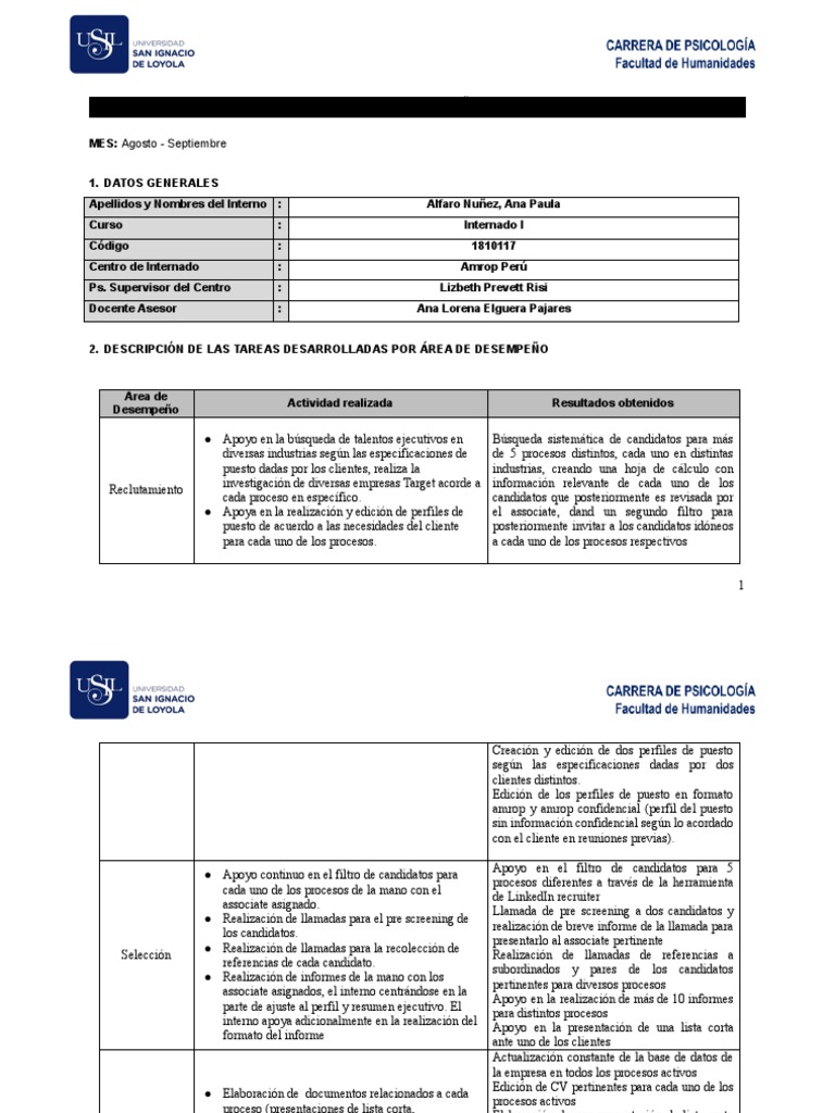 Informe Mensual Internado Amrop Perú | PDF | Marketing | Marca