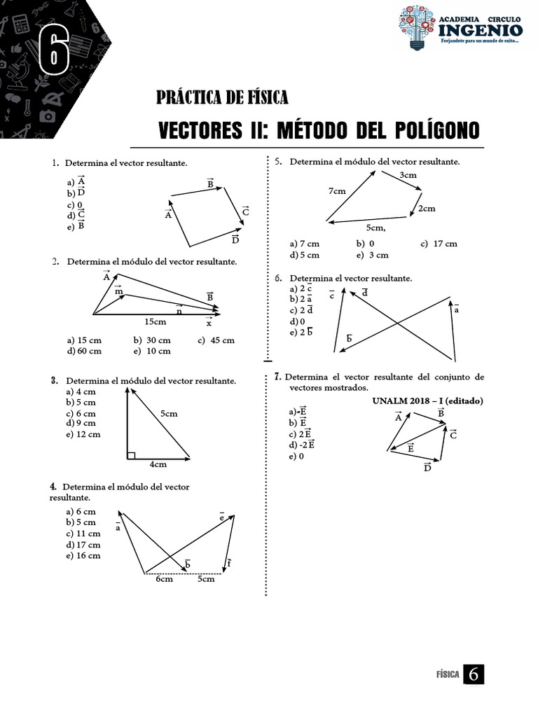 Practica de Fisica Vectores Regular Metodo Poligono | PDF | Ajedrez