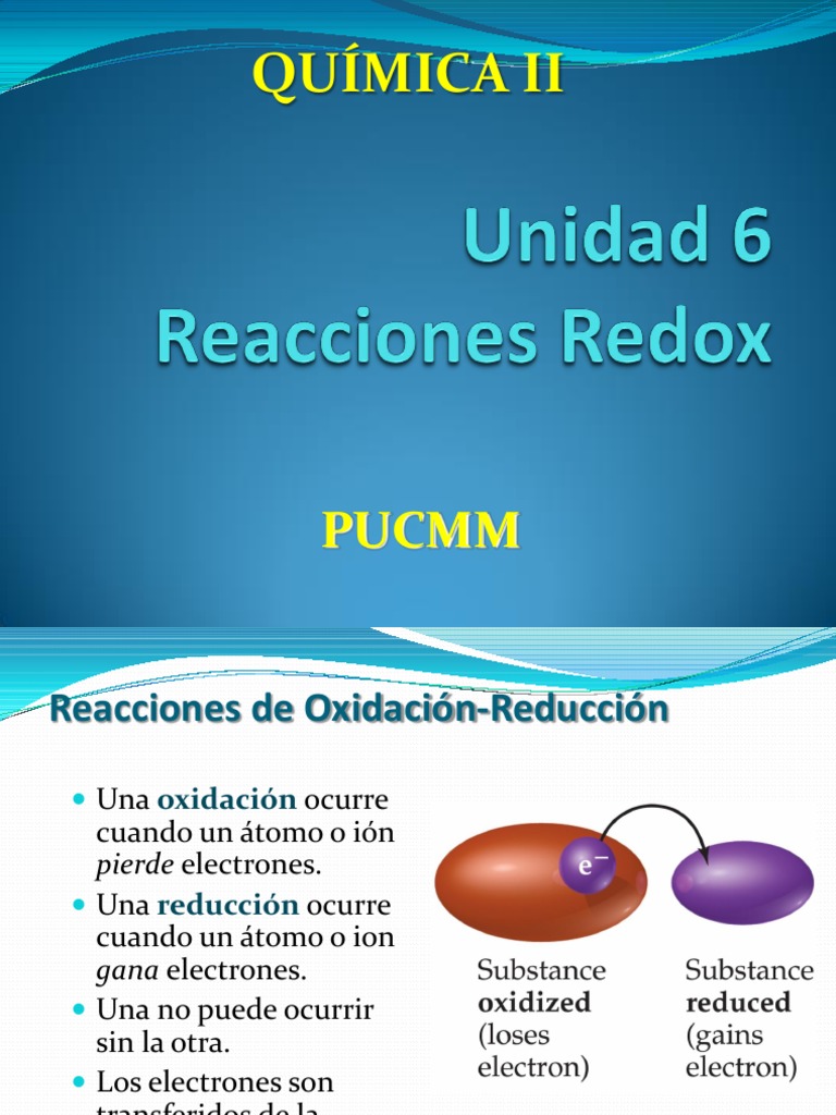 Unidad 6 Oxidación-reducción nuevo | PDF | Redox | Valoración