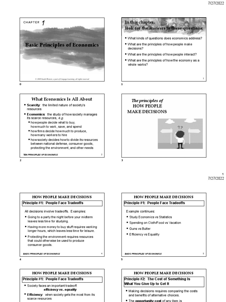 Chapter 01 Basic Principles of Economics | PDF | Economics | Market ...