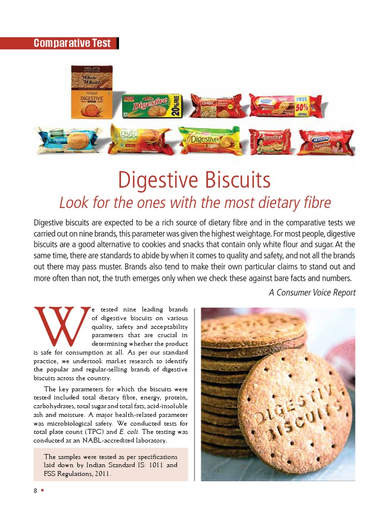 Digestive Biscuits: Look For The Ones With The Most Dietary Fibre | PDF ...