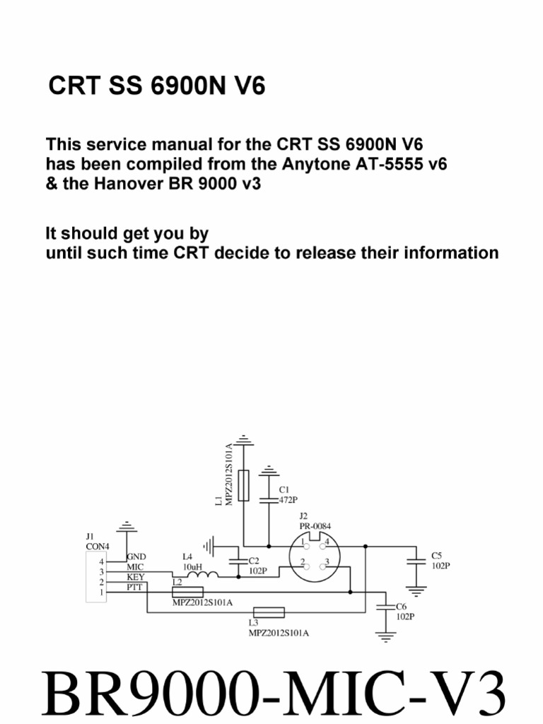 CRT SS 6900N V6 Service | PDF
