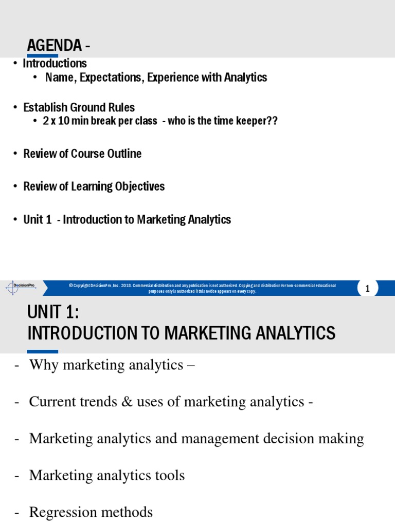Lecture 1 Introduction To Marketing Analytics | PDF | Analytics | Marketing