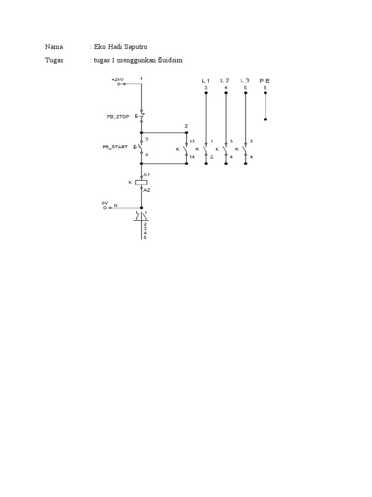 Tugas 1 Starting DOL 3 Phase Fluidsim | PDF