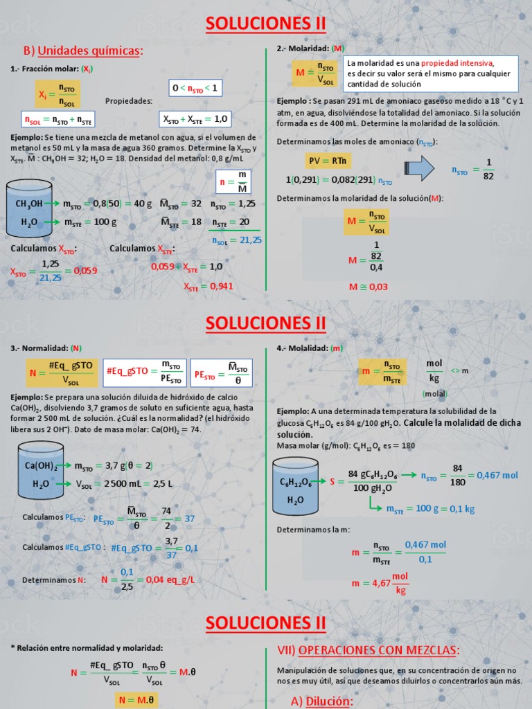 Tema 3 SOLUCIONES II | PDF | Concentración | Química