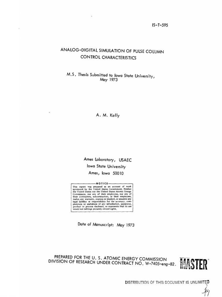 Analog-Digital Simulation of Pulse Column Control Characteristics | PDF ...