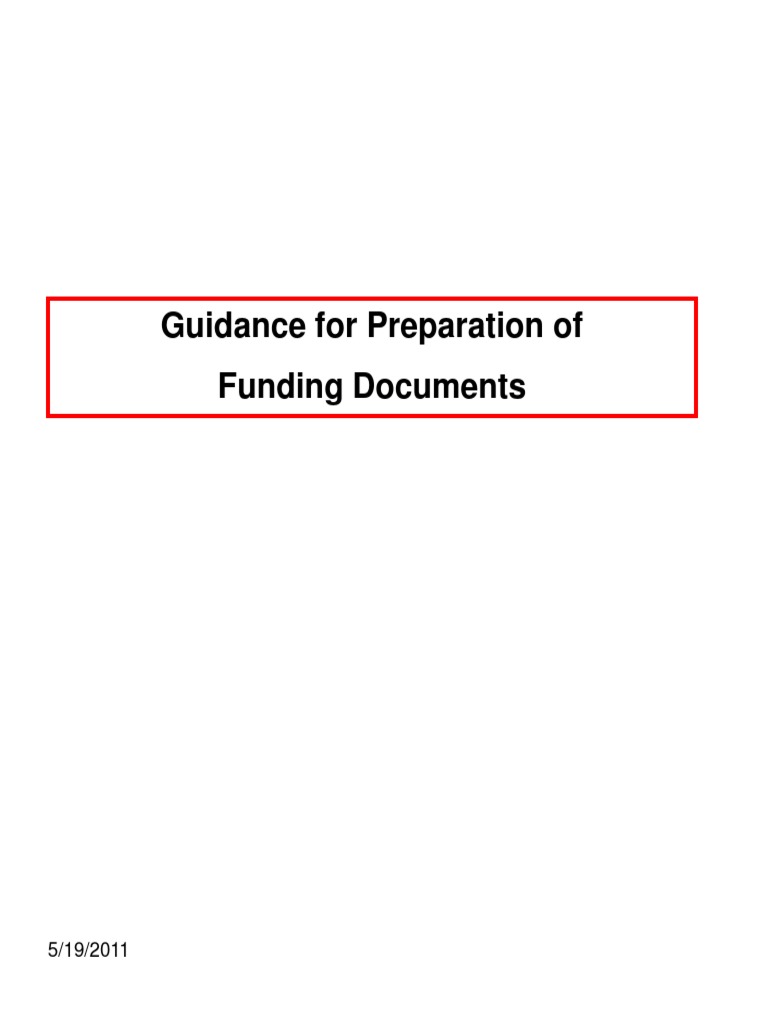 Guidance For Preparation of Funding Documents v2 | PDF | General ...