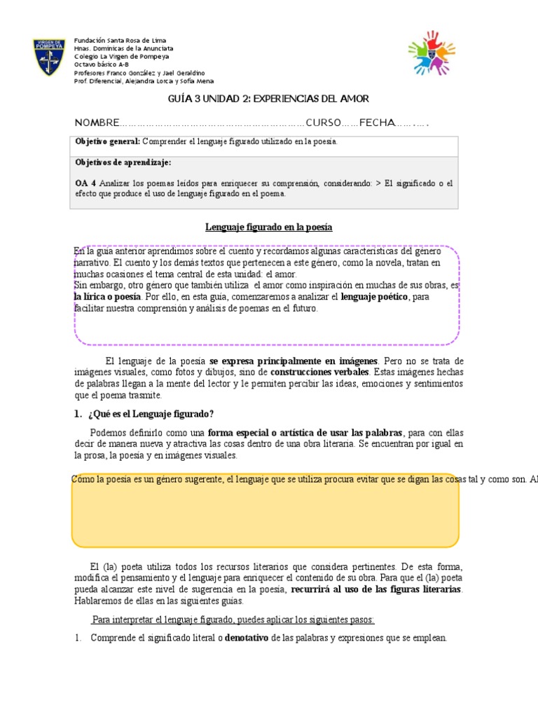 Comprendiendo el Lenguaje Figurativo en Poesía | PDF | Poesía | Amor