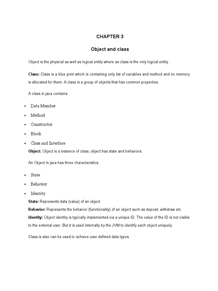 Oops Chapter 3 Pdf Programming Constructor Object Oriented Programming