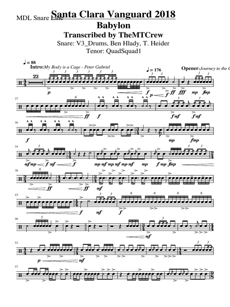Santa Clara Vanguard 2018 Show Details | PDF