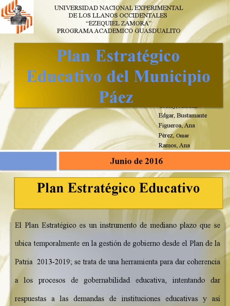 Plan Estrategico Educativo | PDF | Planificación estratégica | Enseñando