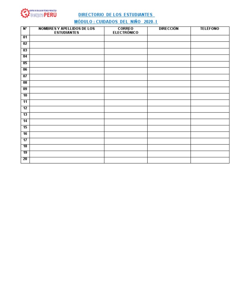 Directorio de Los Estudiantes | PDF