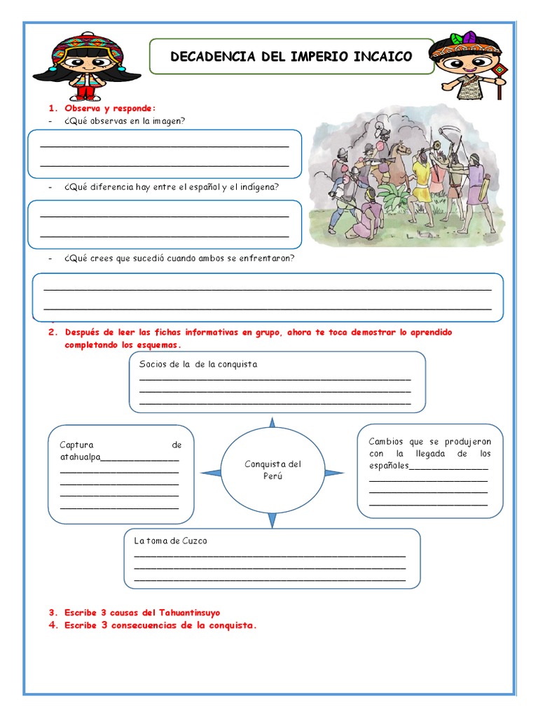 Esquemas: Decadencia Del Imperio Incaico | PDF | Imperio Inca | Perú