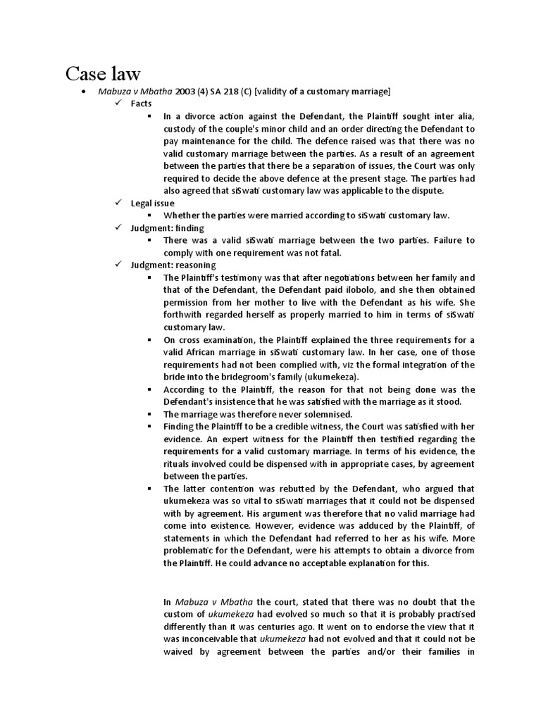 Case Law | PDF | Marriage | Divorce