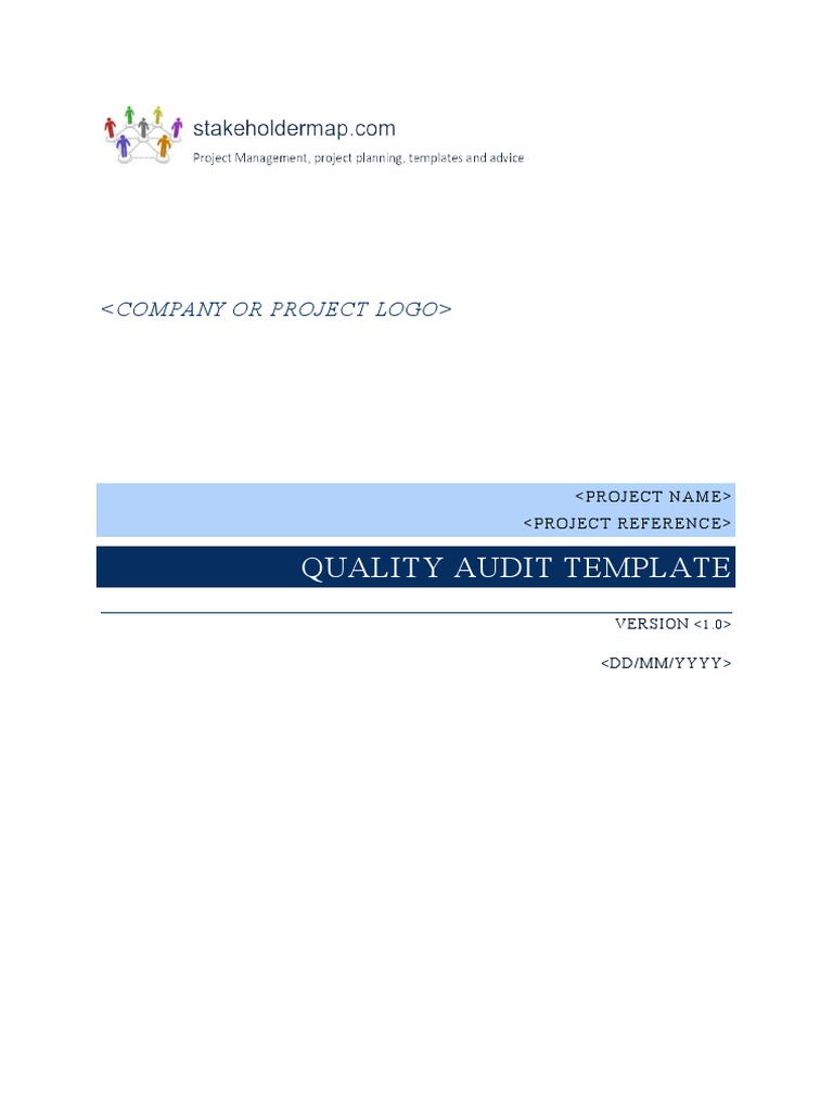 Quality Audit Template | PDF | Information Technology Management ...