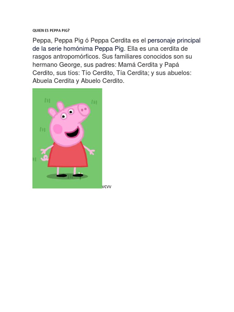 Quien Es Peppa Pig | PDF