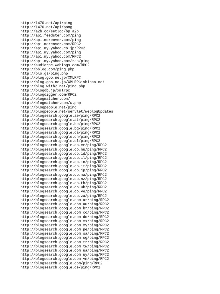 Ping Wordpress | PDF