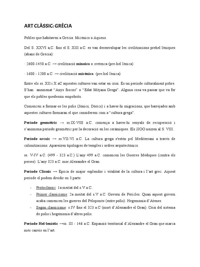 Art Grec - Història de L'art | PDF