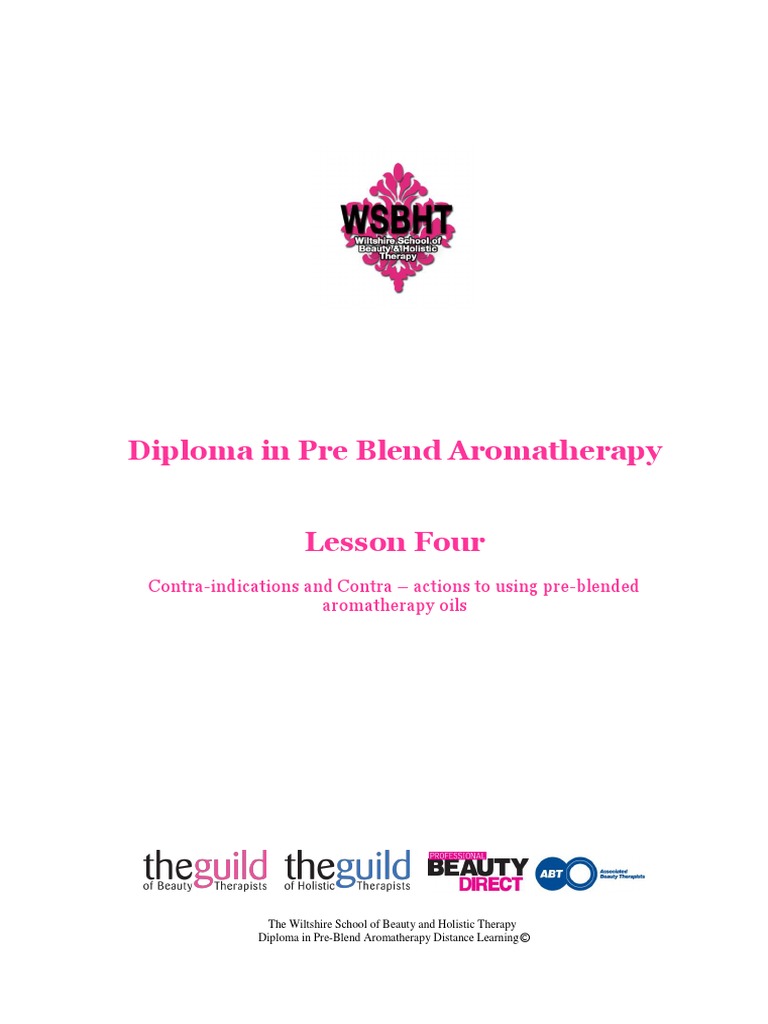 Pre Blend Lesson 4 | PDF | Aromatherapy | Massage