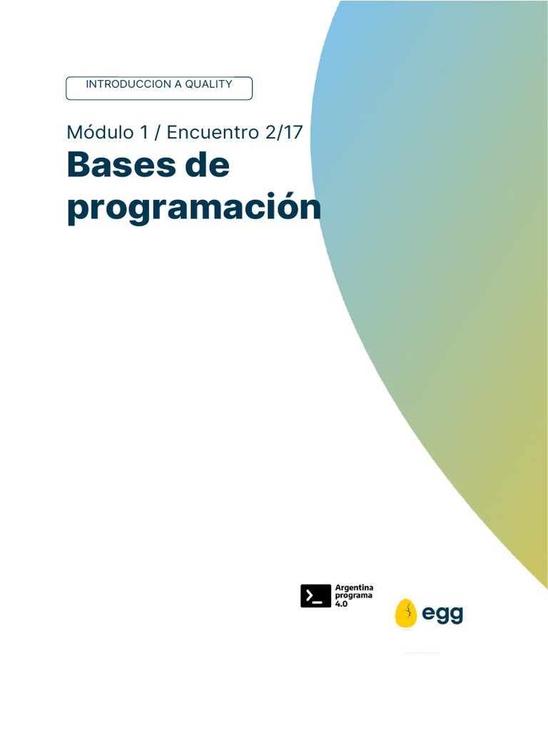 2 - Bases de La Programacion (28-02) | PDF | Programación | Programa de ...