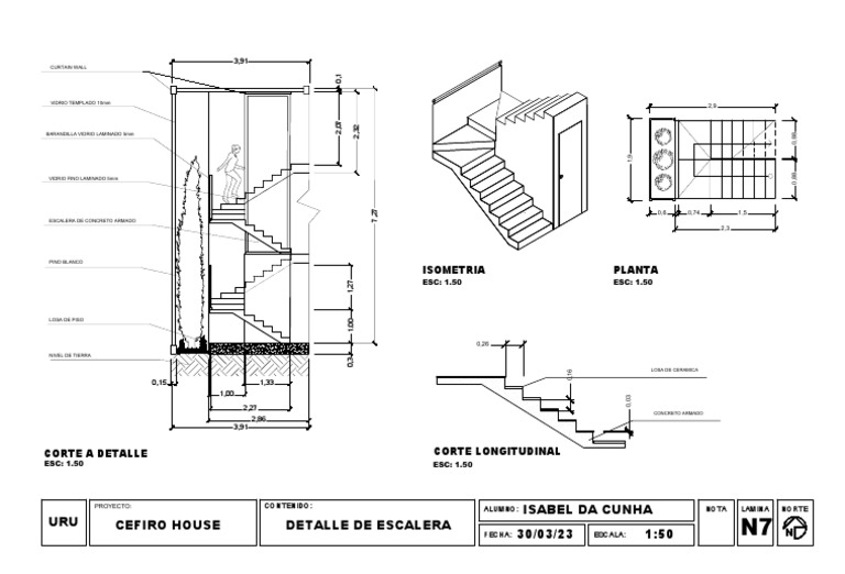 Corte A Detalle Escalera | PDF