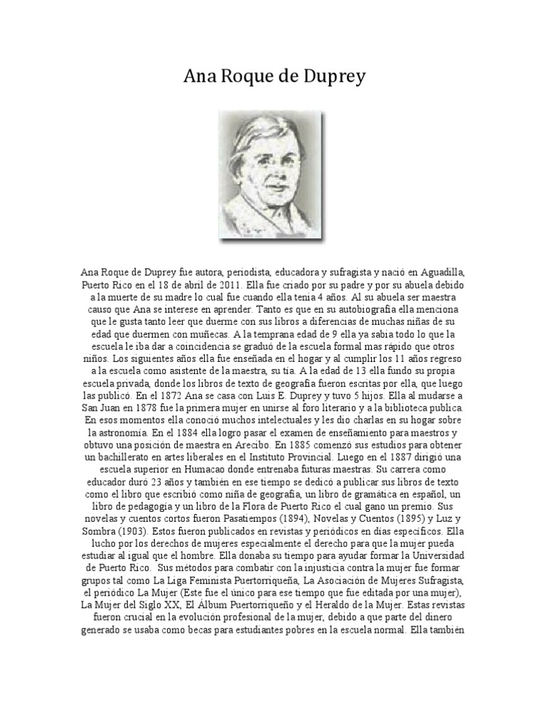 Ana Roque de Duprey | Mujer
